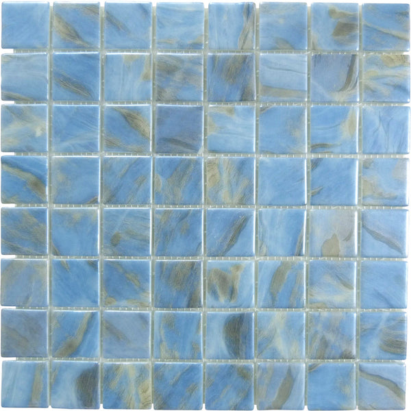 Oasis Blue 1.5x1.5 Matte Glass Tile | Oasis Tile