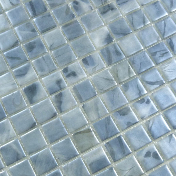 Oasis Grey 1x1 Matte Glass Tile | Oasis Tile