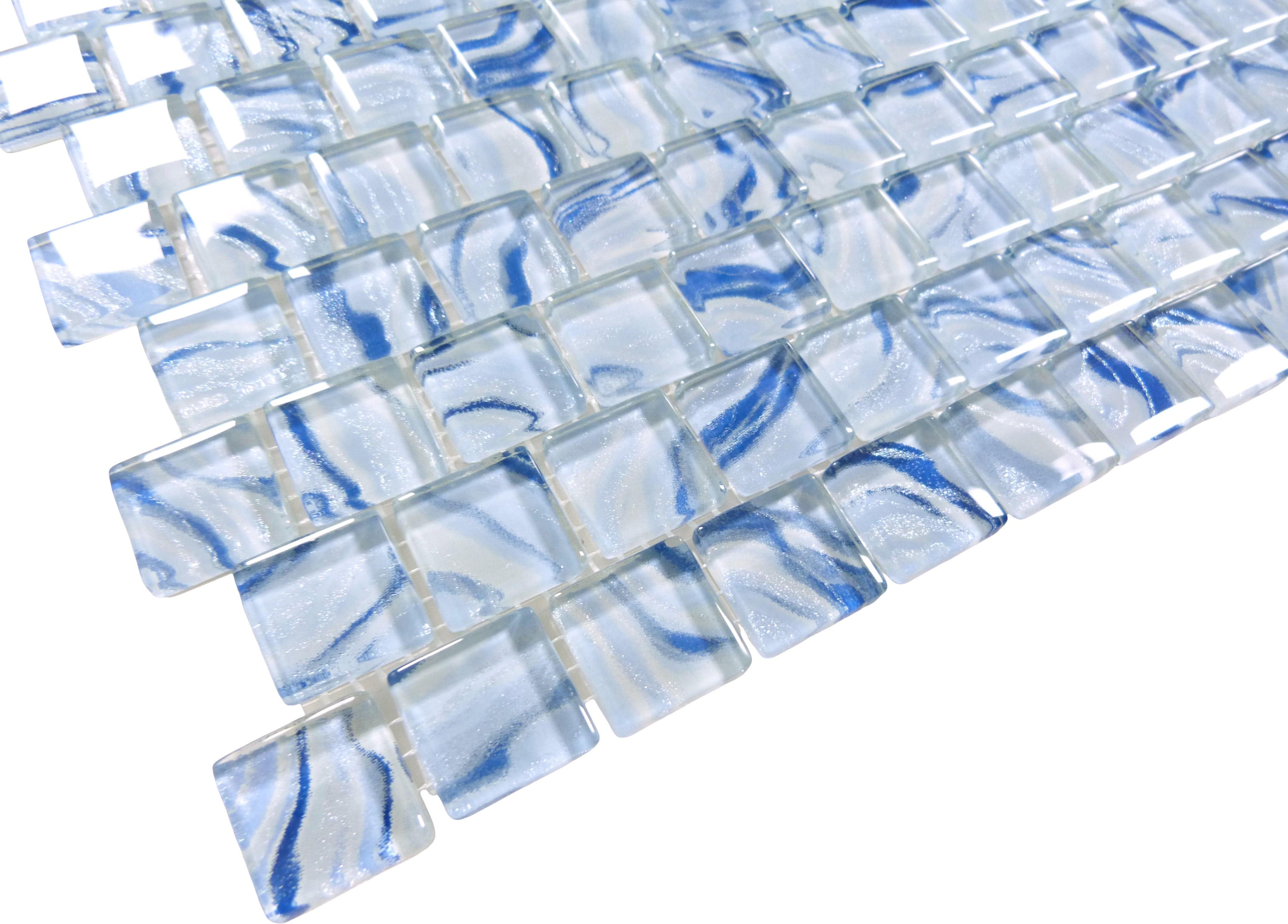 Oceanique High Tide Sky Blue 1x1 Glossy Glass Tile | Oasis Tile