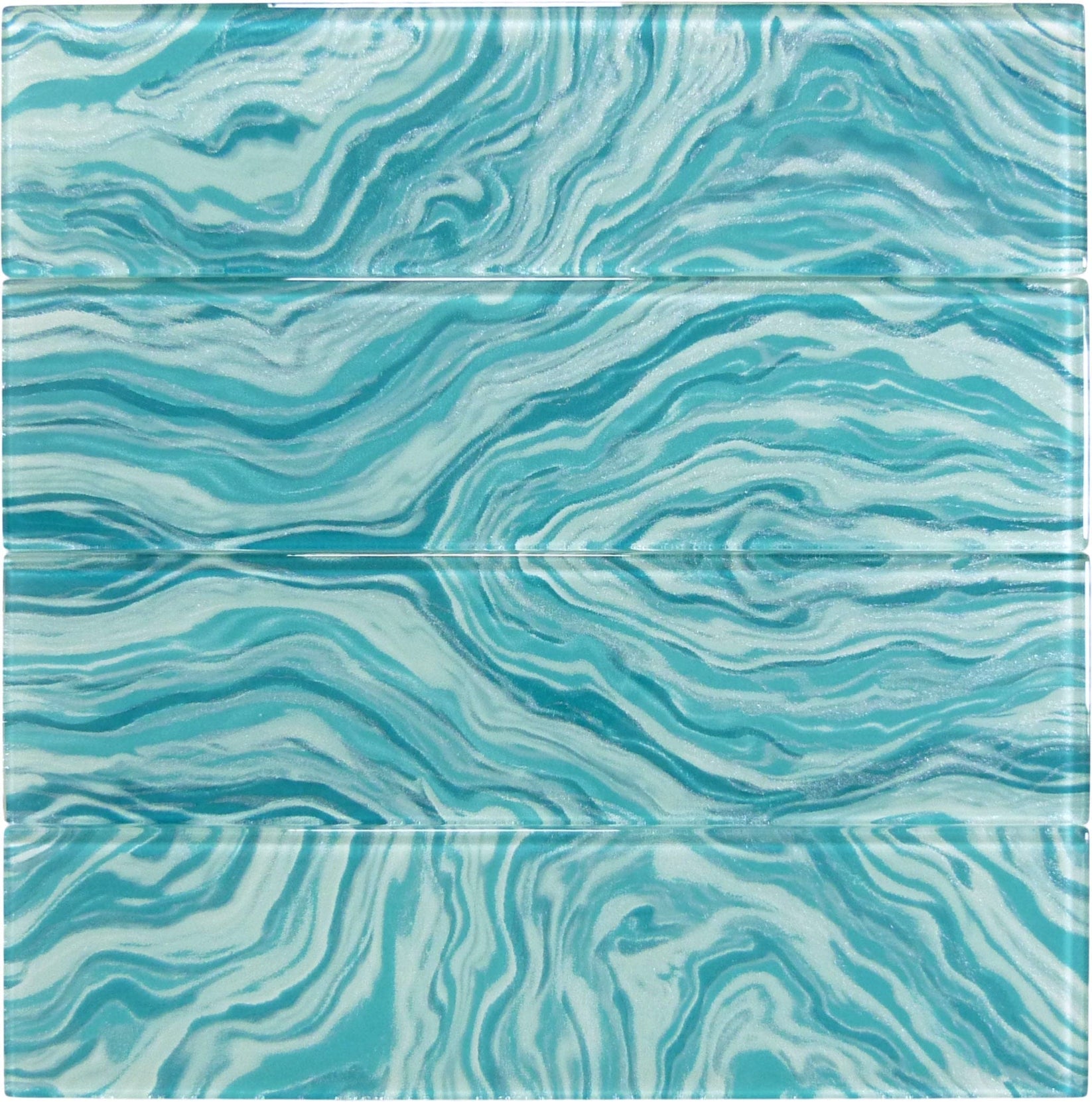 Oceanique High Tide Turquoise 3x12 Glossy Glass Tile | Oasis Tile