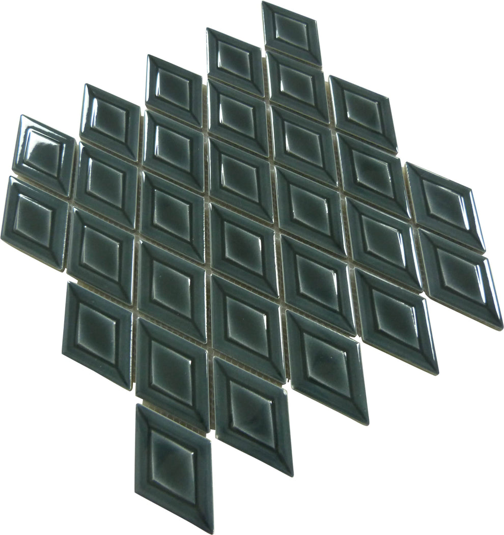 Cachor Grey Diamond 2x3 Glossy Porcelain Tile | Oasis Tile