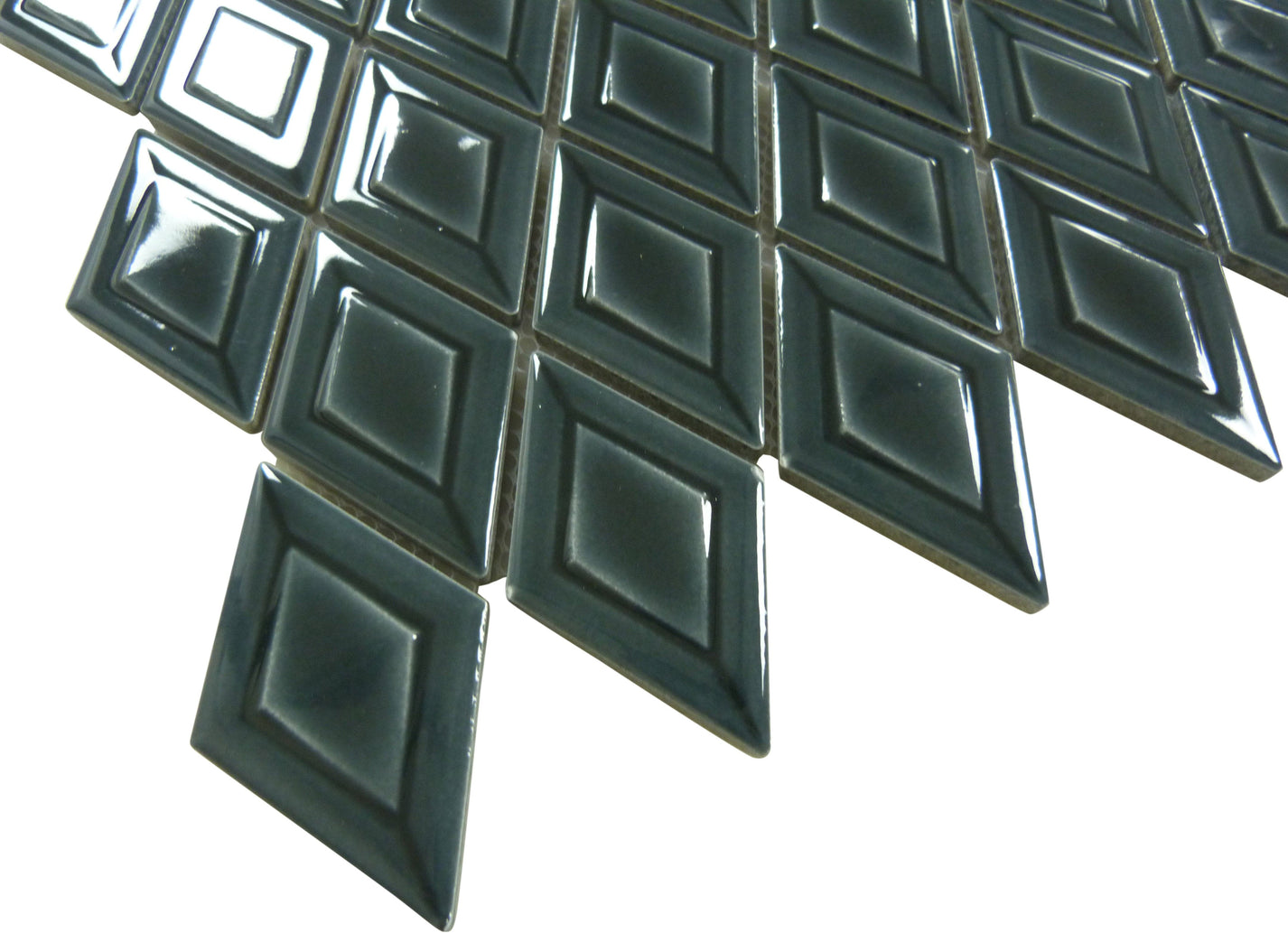 Cachor Grey Diamond 2x3 Glossy Porcelain Tile | Oasis Tile