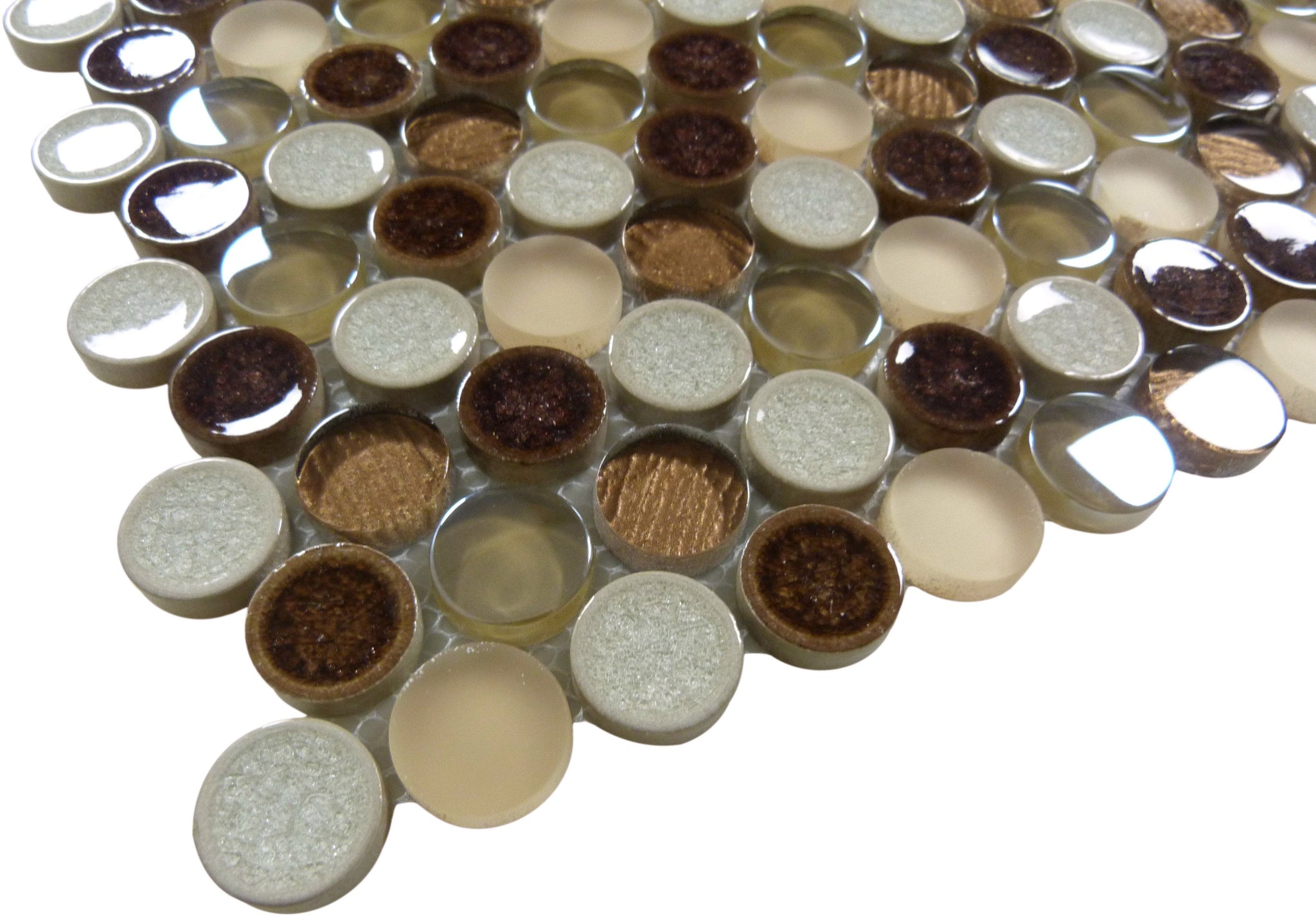 Ceremonial Osprey Ball 1x1 Glass and Stone Tile | Oasis Tile