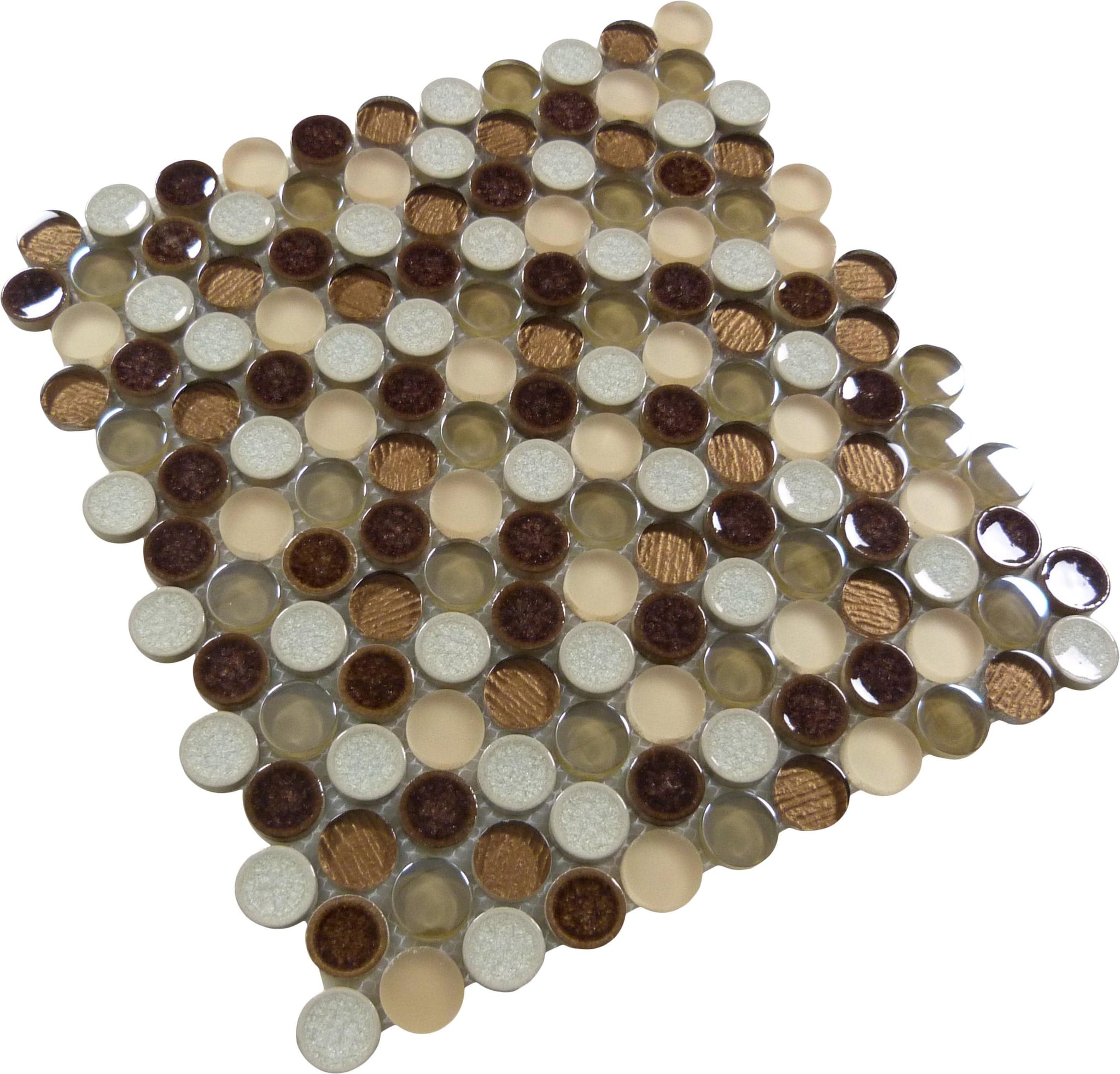 Ceremonial Osprey Ball 1x1 Glass and Stone Tile | Oasis Tile