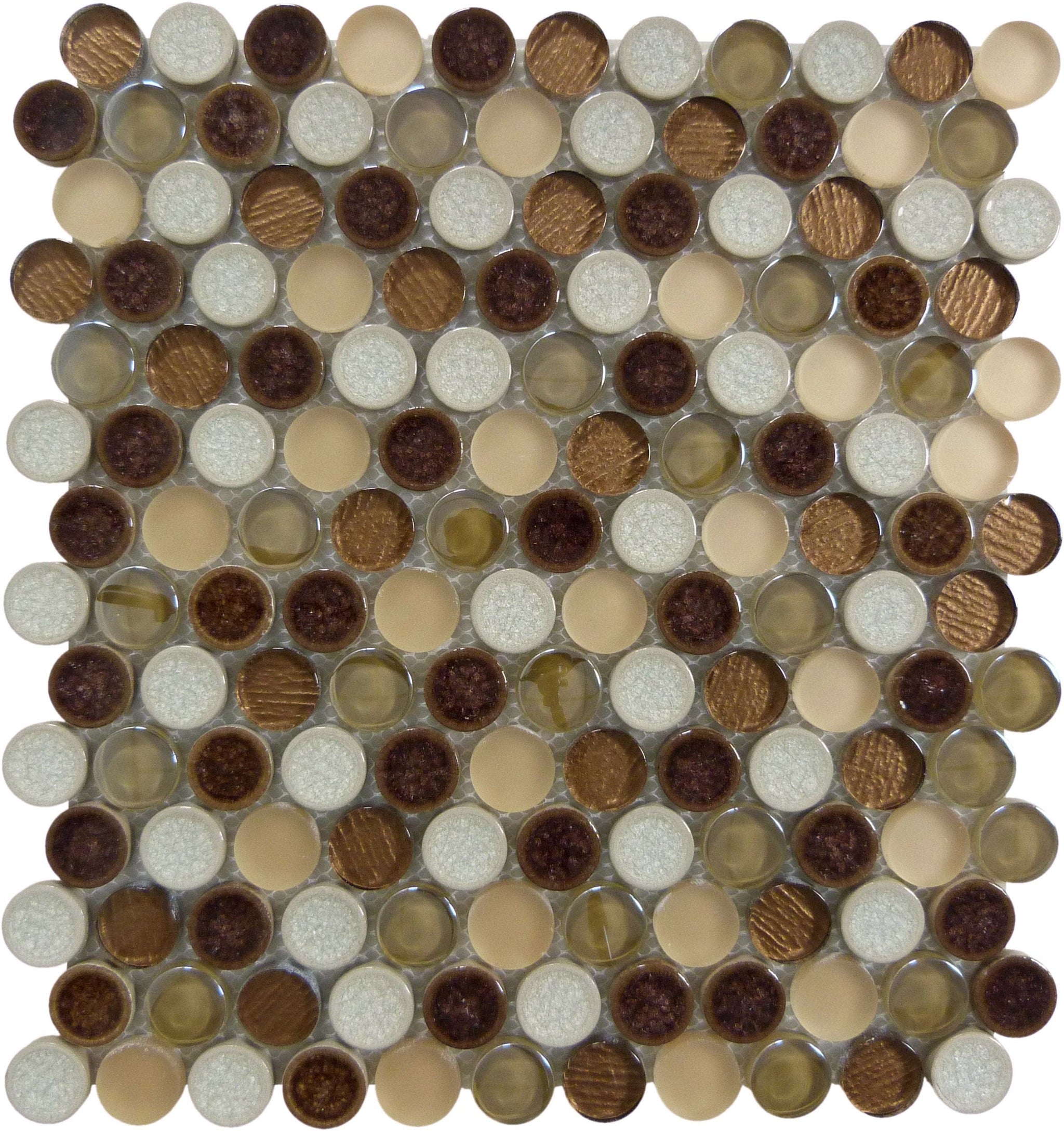 Ceremonial Osprey Ball 1x1 Glass and Stone Tile | Oasis Tile