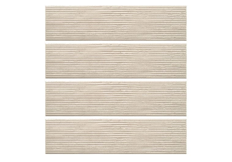 Groove Funk Beige 3x12 Glossy Porcelain Tile | Oasis Tile