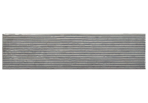 Groove Jam Grey 3x12 Glossy Porcelain Tile | Oasis Tile
