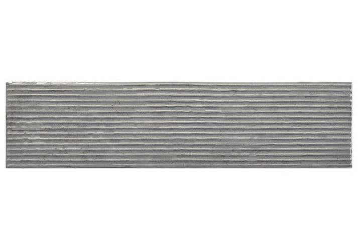Groove Jam Grey 3x12 Glossy Porcelain Tile | Oasis Tile