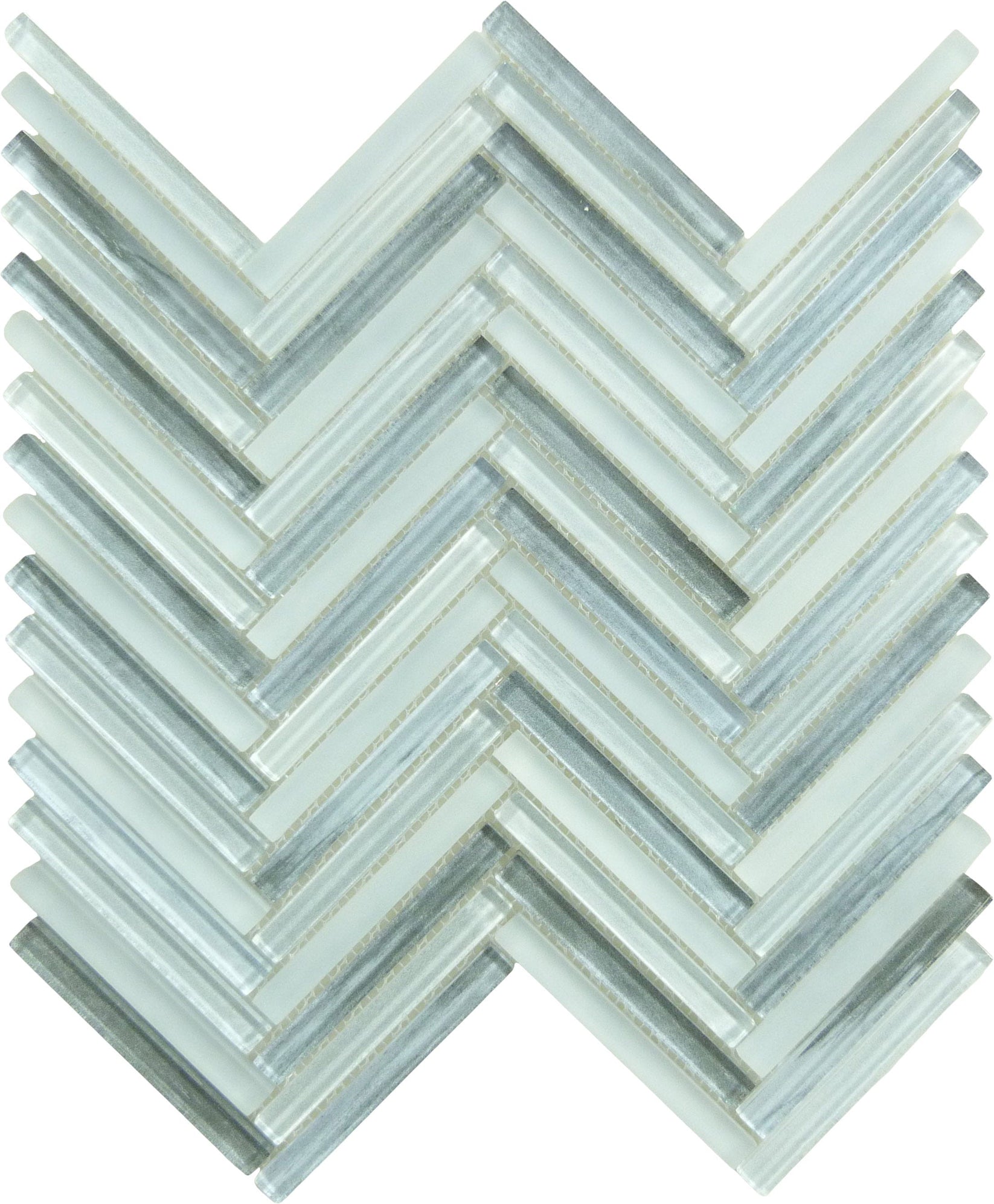 Himalayan Arches Nanda Blue Glossy and Frosted Glass Tile | Oasis Tile