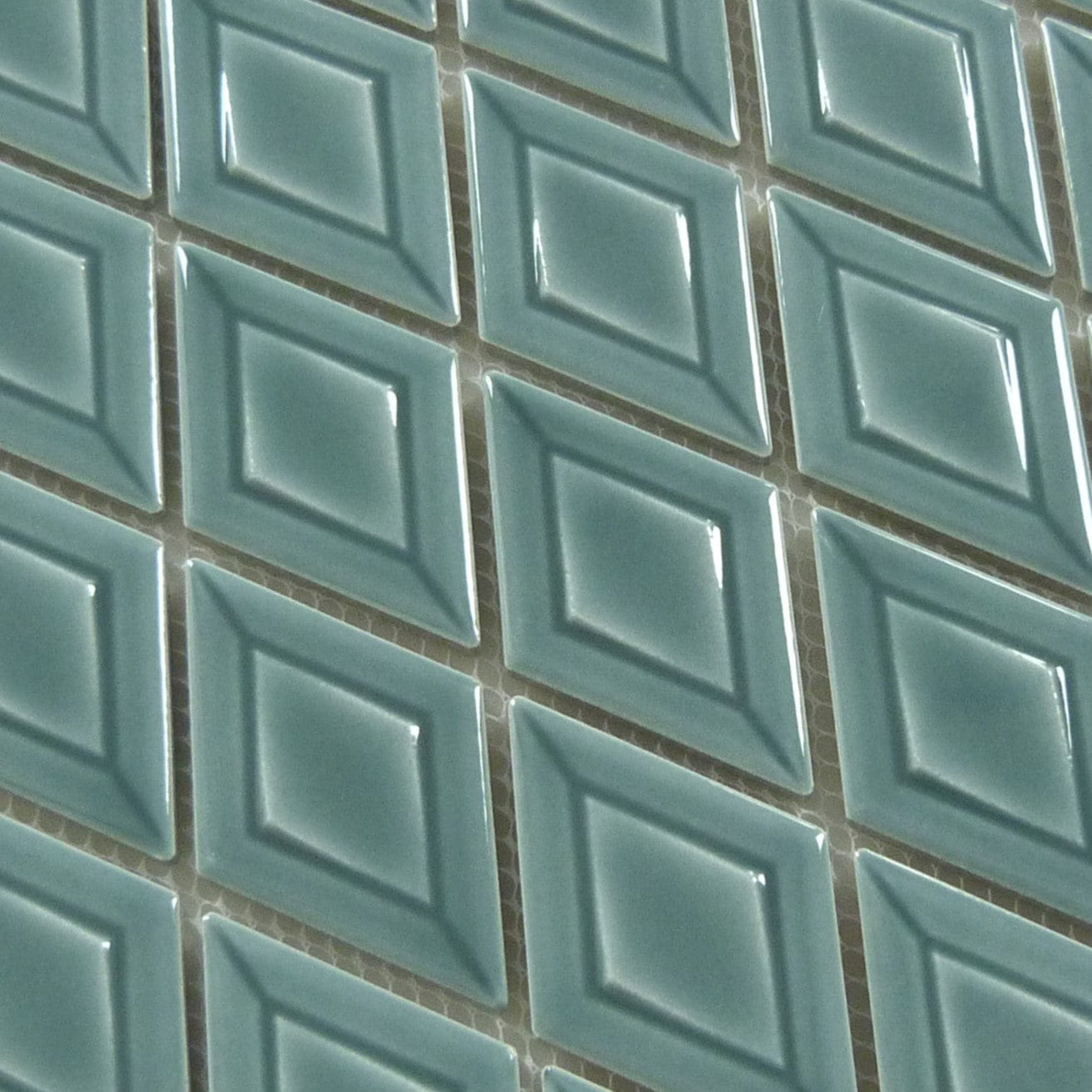 Kelpa Green Diamond 2x3 Glossy Porcelain Tile | Oasis Tile