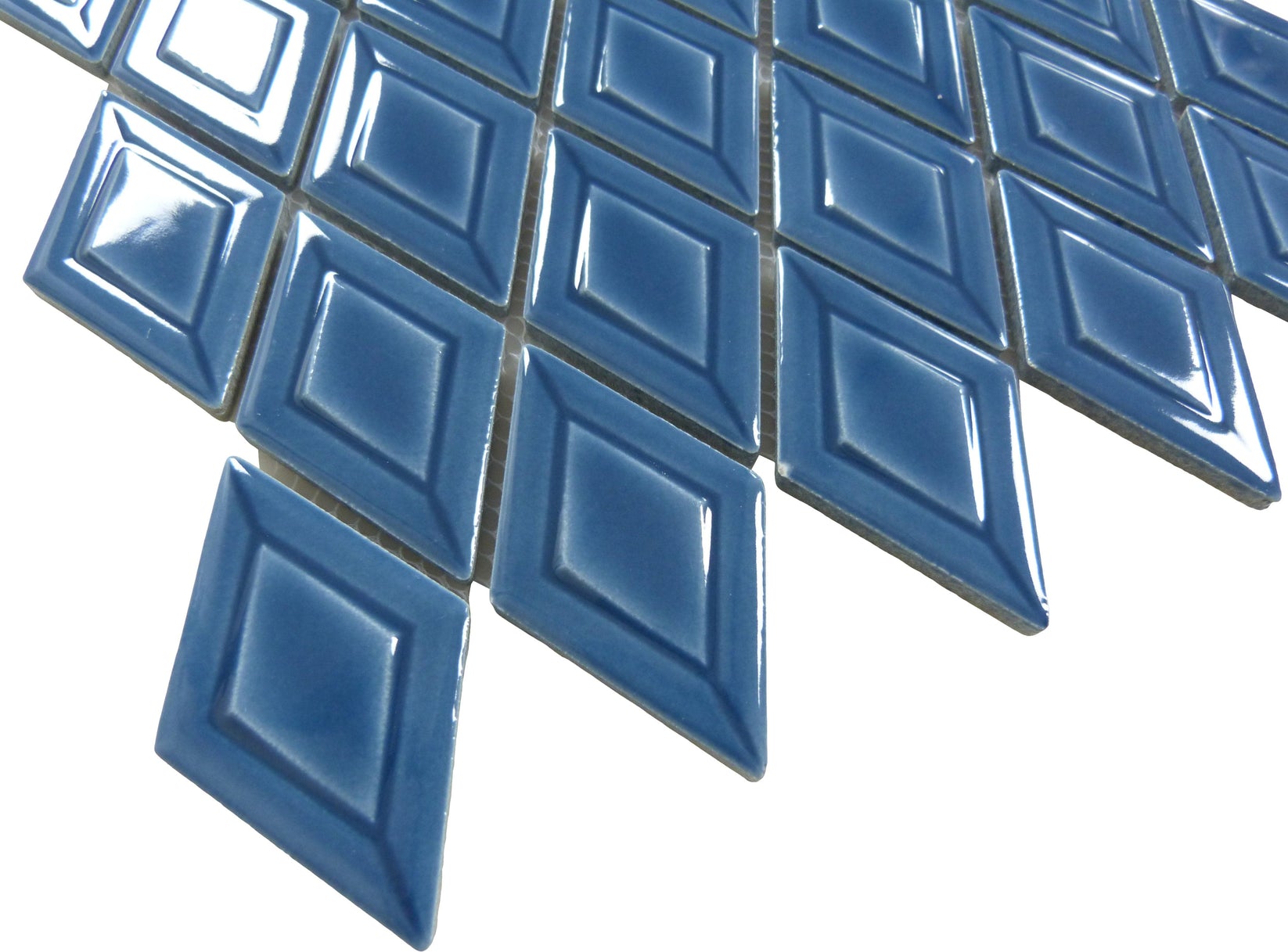 Kytelle Blue Diamond 2x3 Glossy Porcelain Tile | Oasis Tile