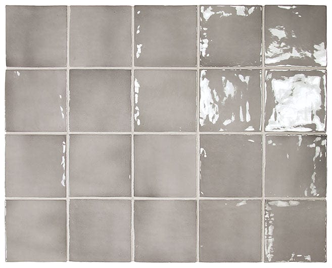 Manacor Mercury Grey 4x4 Glossy Ceramic Tile | Oasis Tile