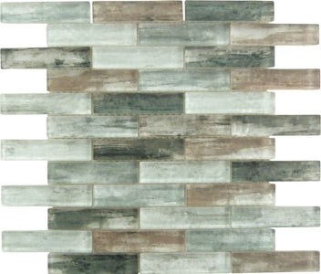 Metropolis Stark Premium Green 1" x 4" Uniform Brick Matte Glass Tile ...
