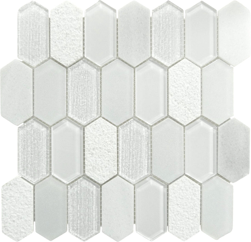 Modular Garden Edret Field White Elongated Hexagon Tile