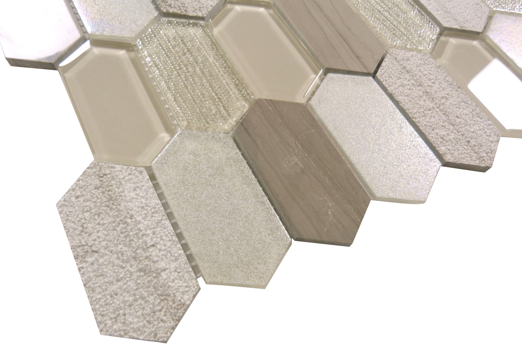 Modular Garden Parisian Park Brown Elongated Hexagon Tile | Oasis Tile