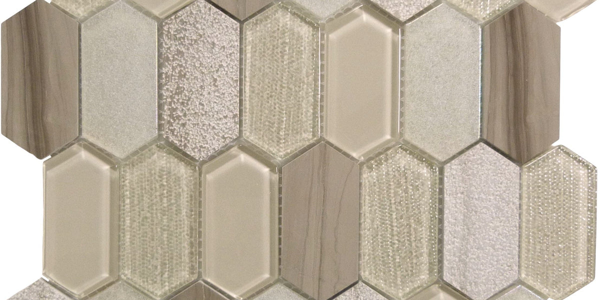 Modular Garden Parisian Park Brown Elongated Hexagon Tile | Oasis Tile