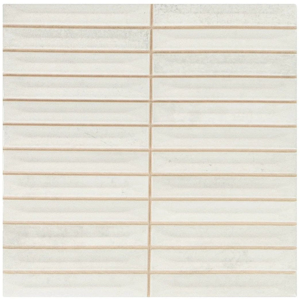 Modulette Blancore White 8x8 Glossy Ceramic Tile | Oasis Tile