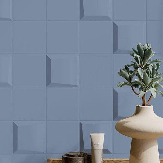 Noelle Jayden Flat Blue 4x4 Matte Ceramic Tile | Oasis Tile