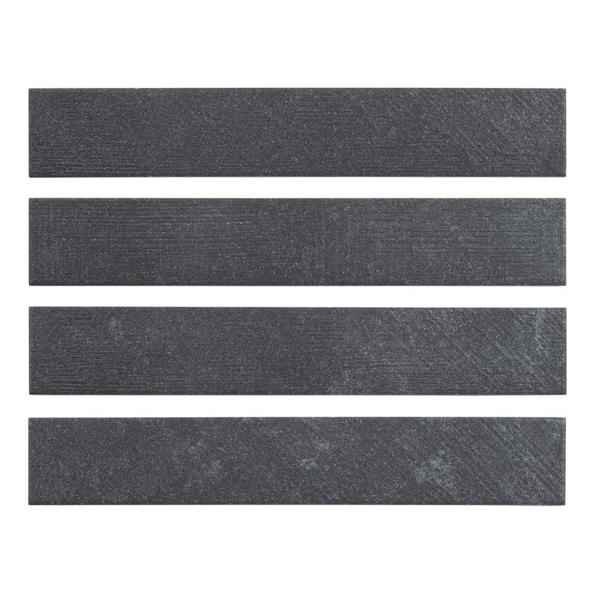 Outback Oxipal Black 3x18 Matte Porcelain Tile | Oasis Tile