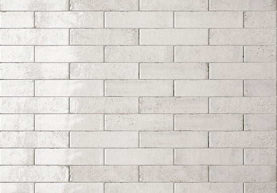 Seattle Brick White 2x10 Glossy Porcelain Tile | Oasis Tile