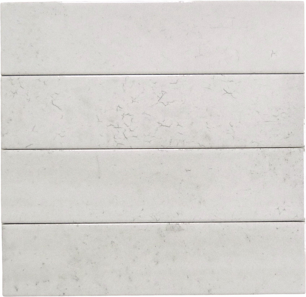 Seattle Brick White 2x10 Glossy Porcelain Tile | Oasis Tile