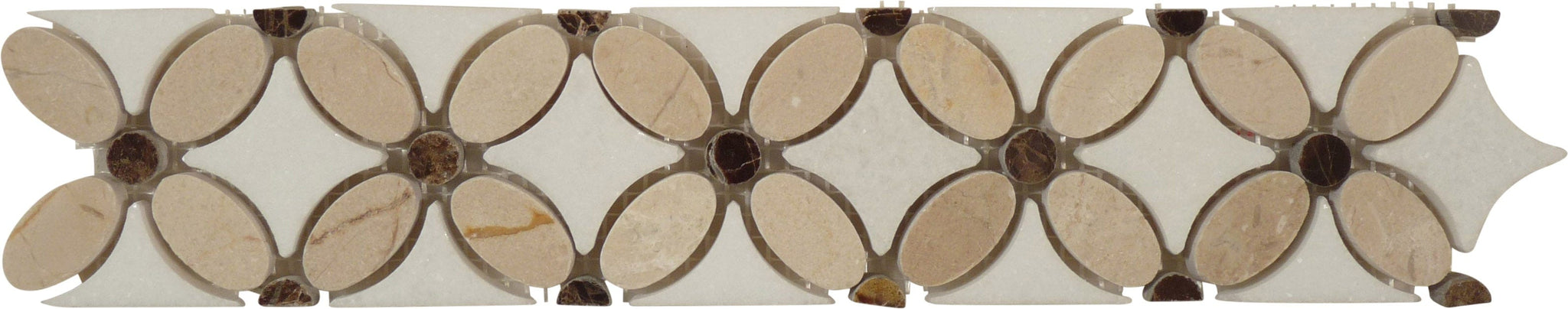Flower Cream Beige Stone Flower Tile Polished FS-710L