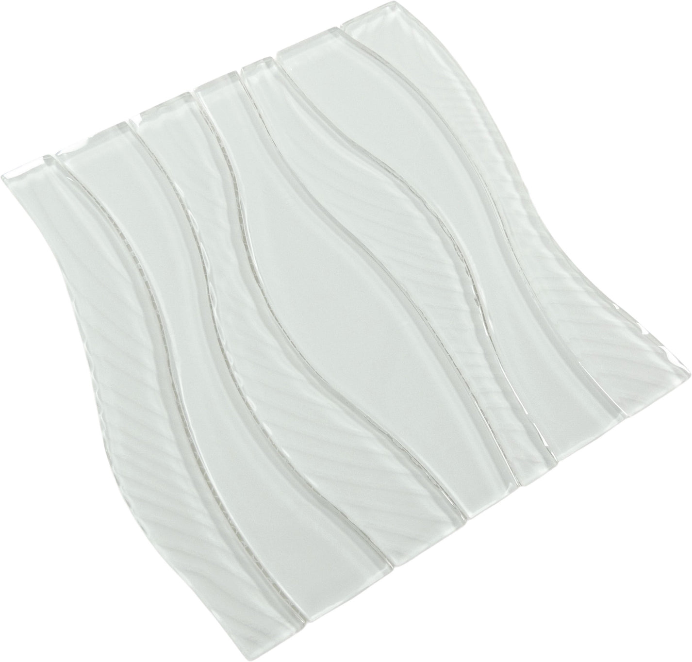 White Wave Tile Backsplash | Glass Wave Tile | Glass Tile Oasis