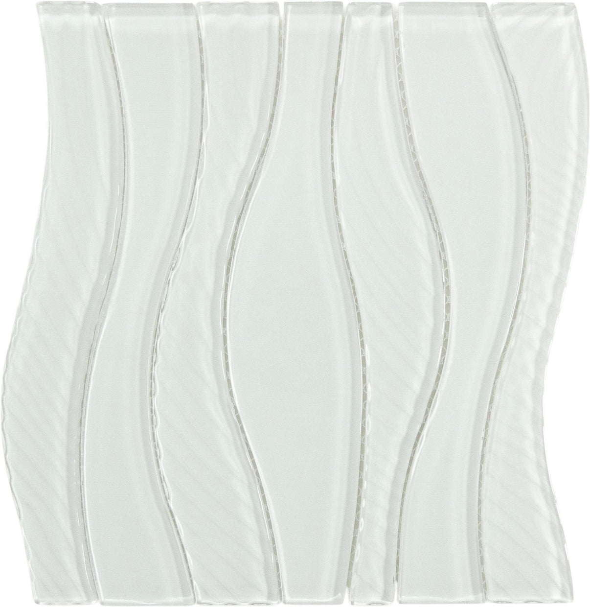 White Wave Tile Backsplash | Glass Wave Tile | Glass Tile Oasis