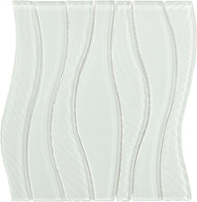 White Wave Tile Backsplash | Glass Wave Tile | Glass Tile Oasis