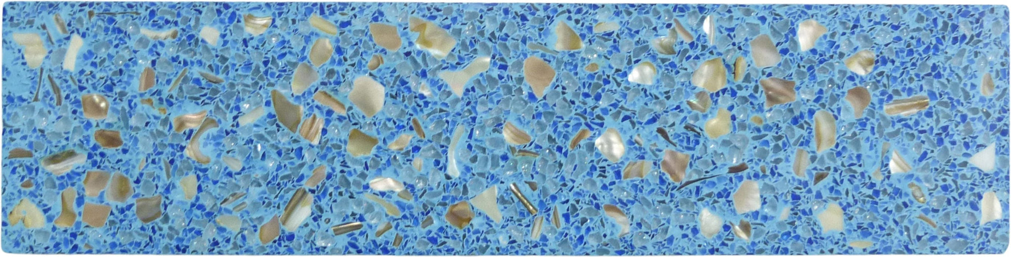 Aquaterra Blue Brick Terrazzo and Shell Polished Tile | Oasis Tile