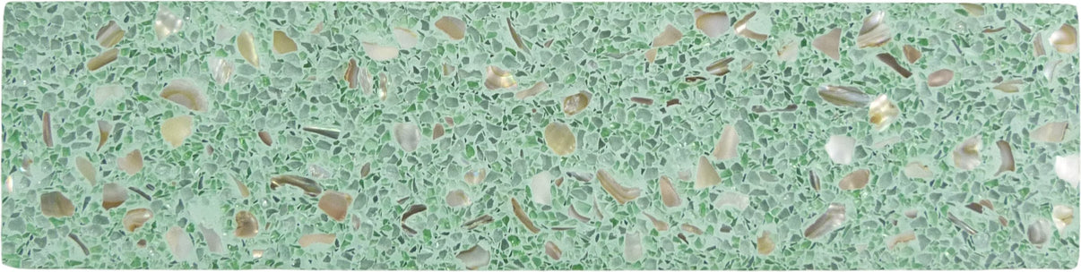 Aquaterra Green Brick Terrazzo and Shell Polished Tile | Oasis Tile