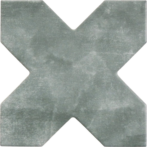 Moorish Grey Cross Ceramic Matte Tile | Oasis Tile