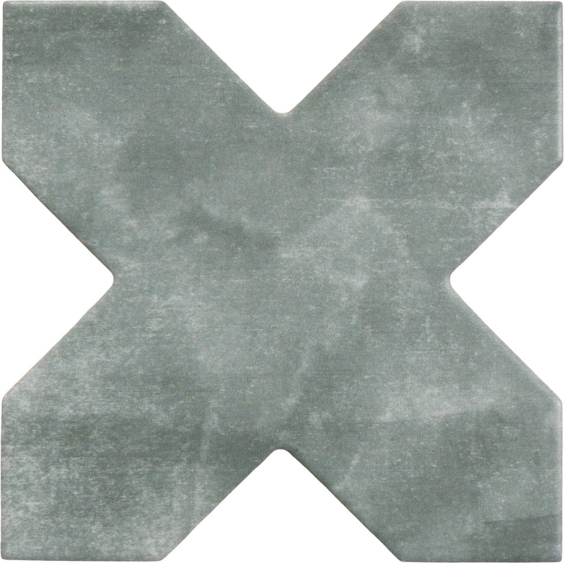 Moorish Grey Cross Ceramic Matte Tile | Oasis Tile