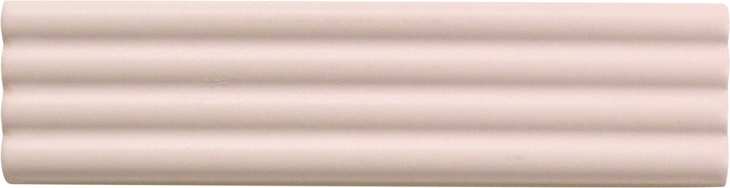Ridge Pink Deco Matte 2x8 Ceramic Tile | Oasis Tile