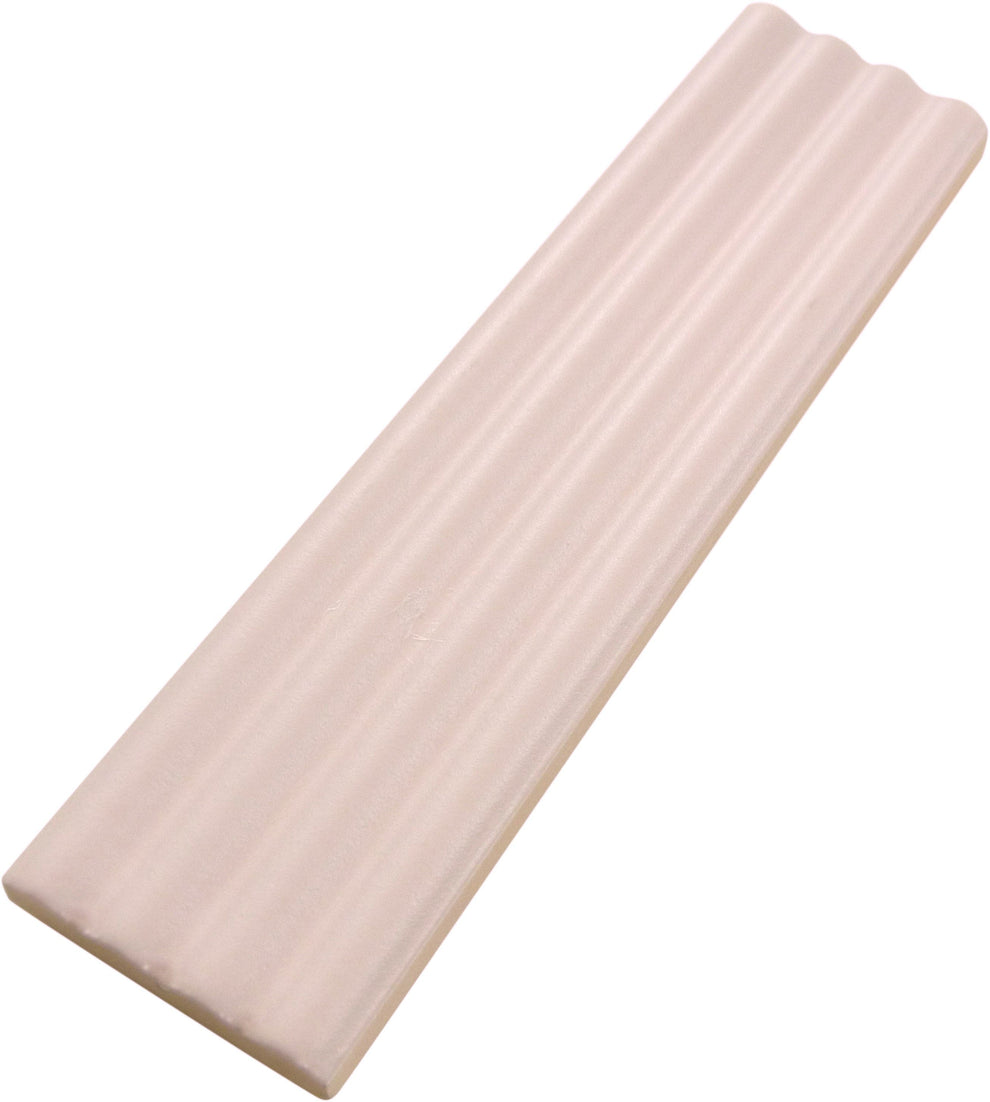 Ridge Pink Deco Matte 2x8 Ceramic Tile | Oasis Tile