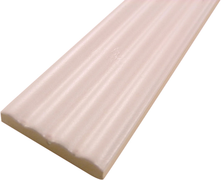 Ridge Pink Deco Matte 2x8 Ceramic Tile | Oasis Tile