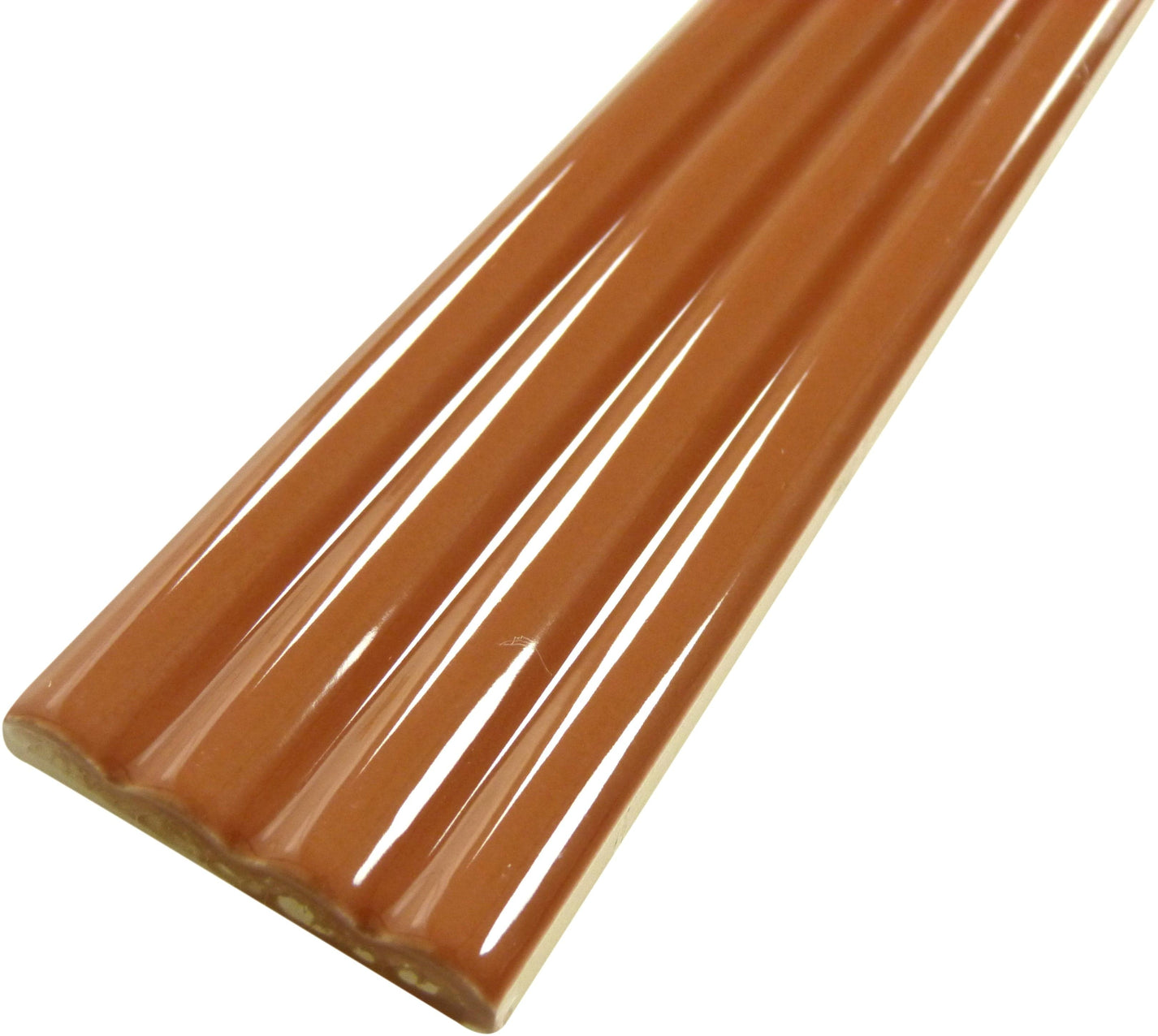 Ridge Terra Deco Glossy 2x8 Ceramic Tile | Oasis Tile