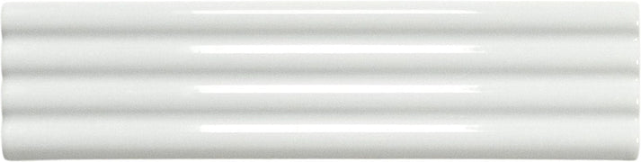 Ridge White Deco Glossy 2x8 Ceramic Tile | Oasis Tile