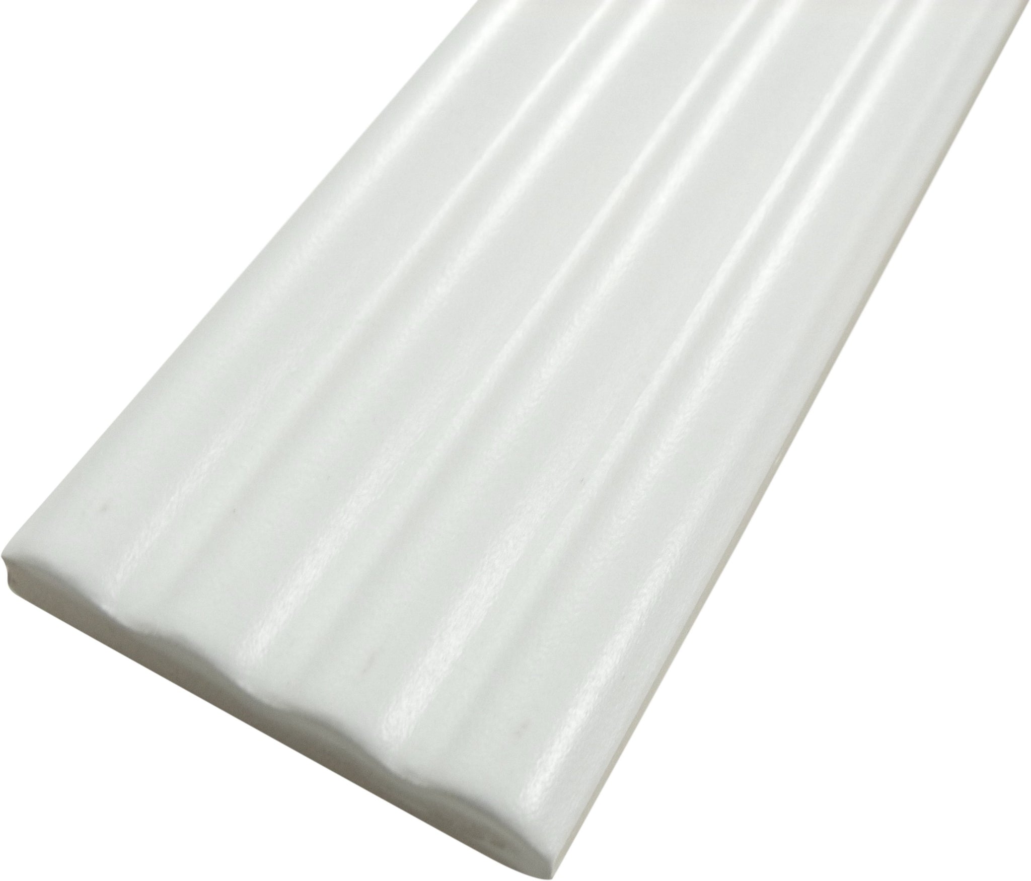 Ridge White Deco Matte 2x8 Ceramic Tile | Oasis Tile