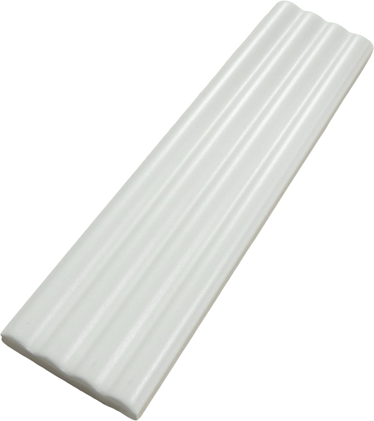 Ridge White Deco Matte 2x8 Ceramic Tile | Oasis Tile