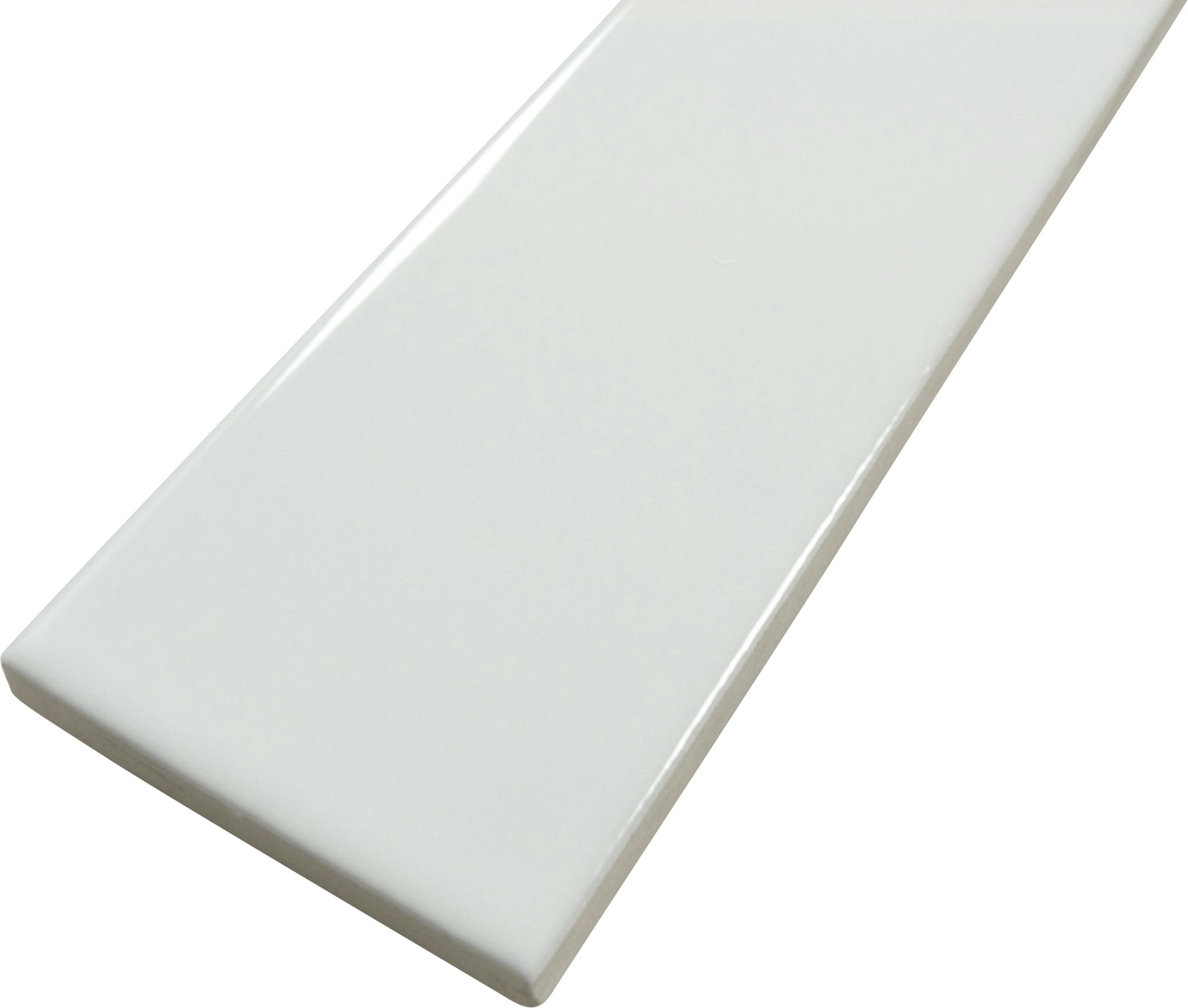 Ridge White Glossy 2x8 Ceramic Tile | Oasis Tile