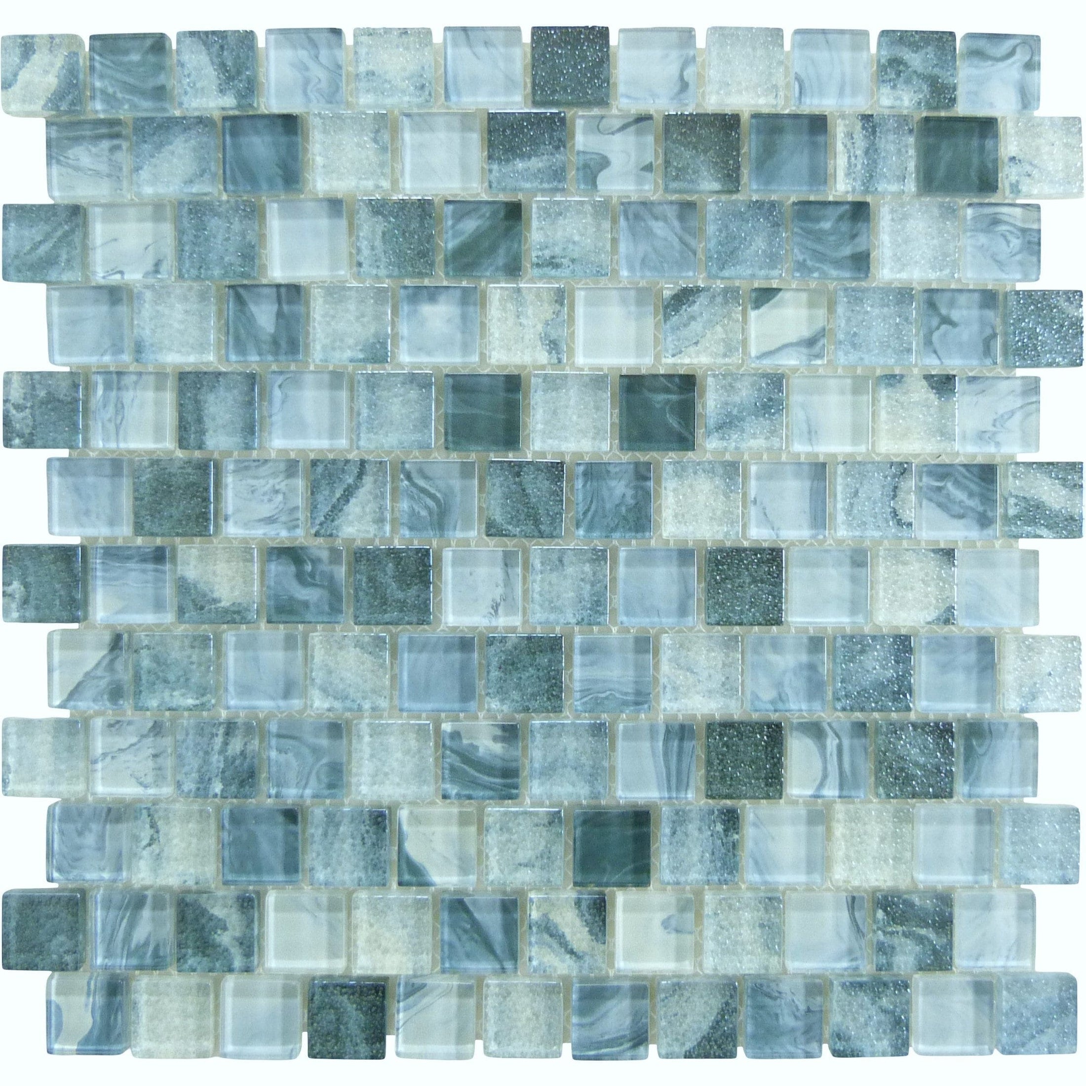 Arctic Blue 1x1 Offset Glass Tile | Oasis Tile