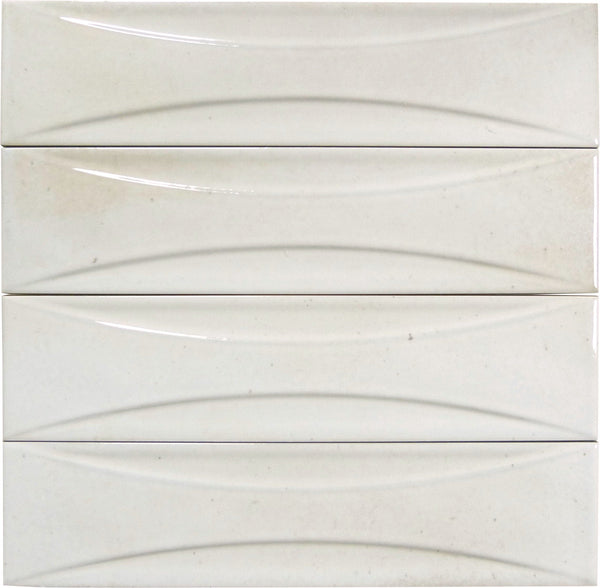 Boutique Antique White Relief 3x12 Porcelain Tile | Oasis Tile