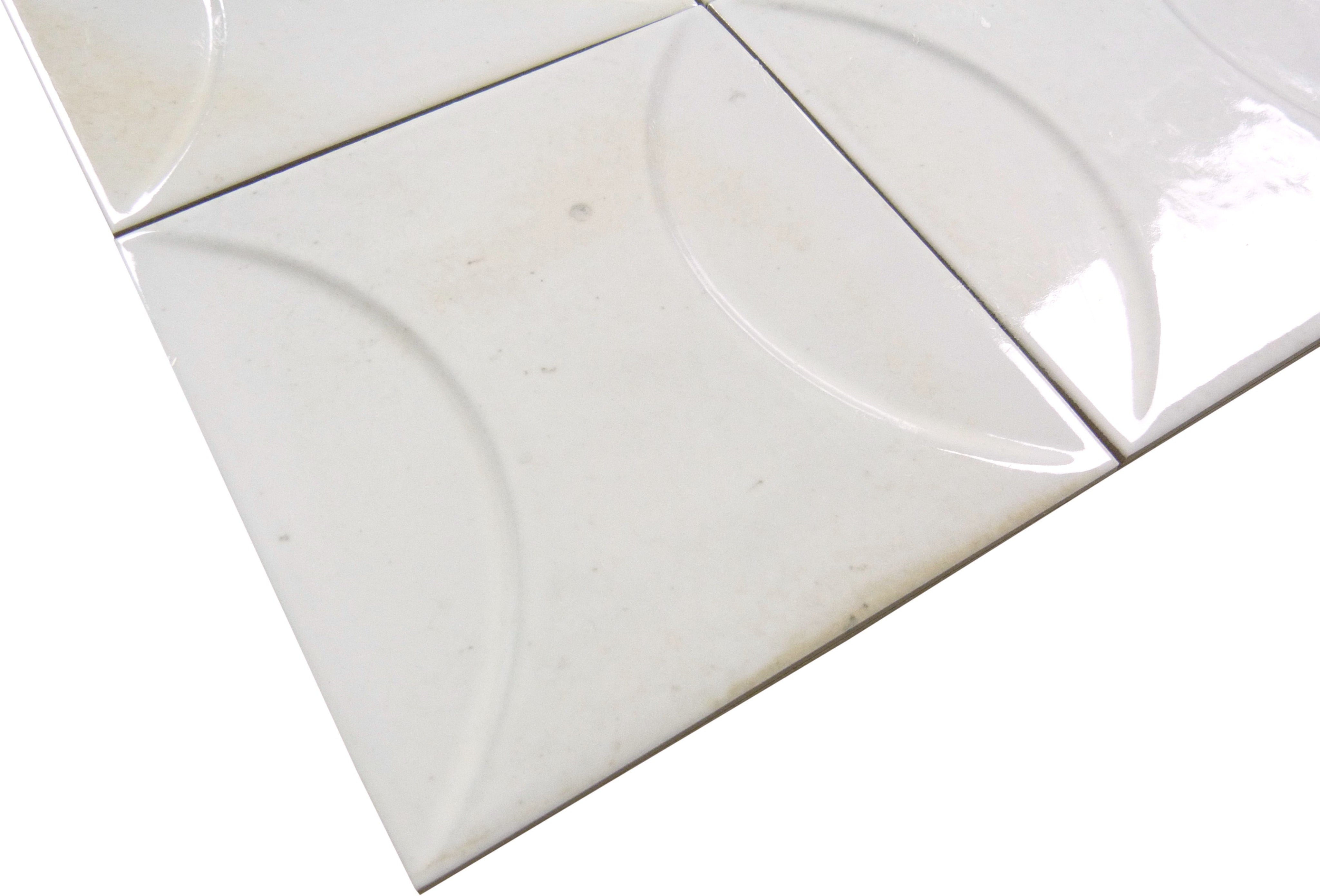 Boutique Antique White Relief 6x6 Porcelain Tile | Oasis Tile