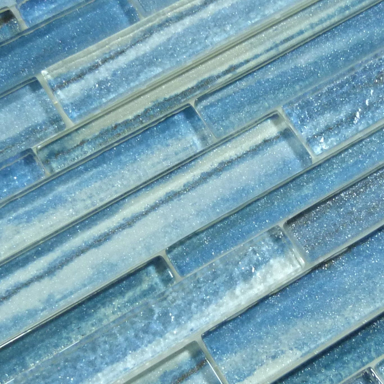 Coastal Sands Aquamarine Glossy Glass Tile | Oasis Tile