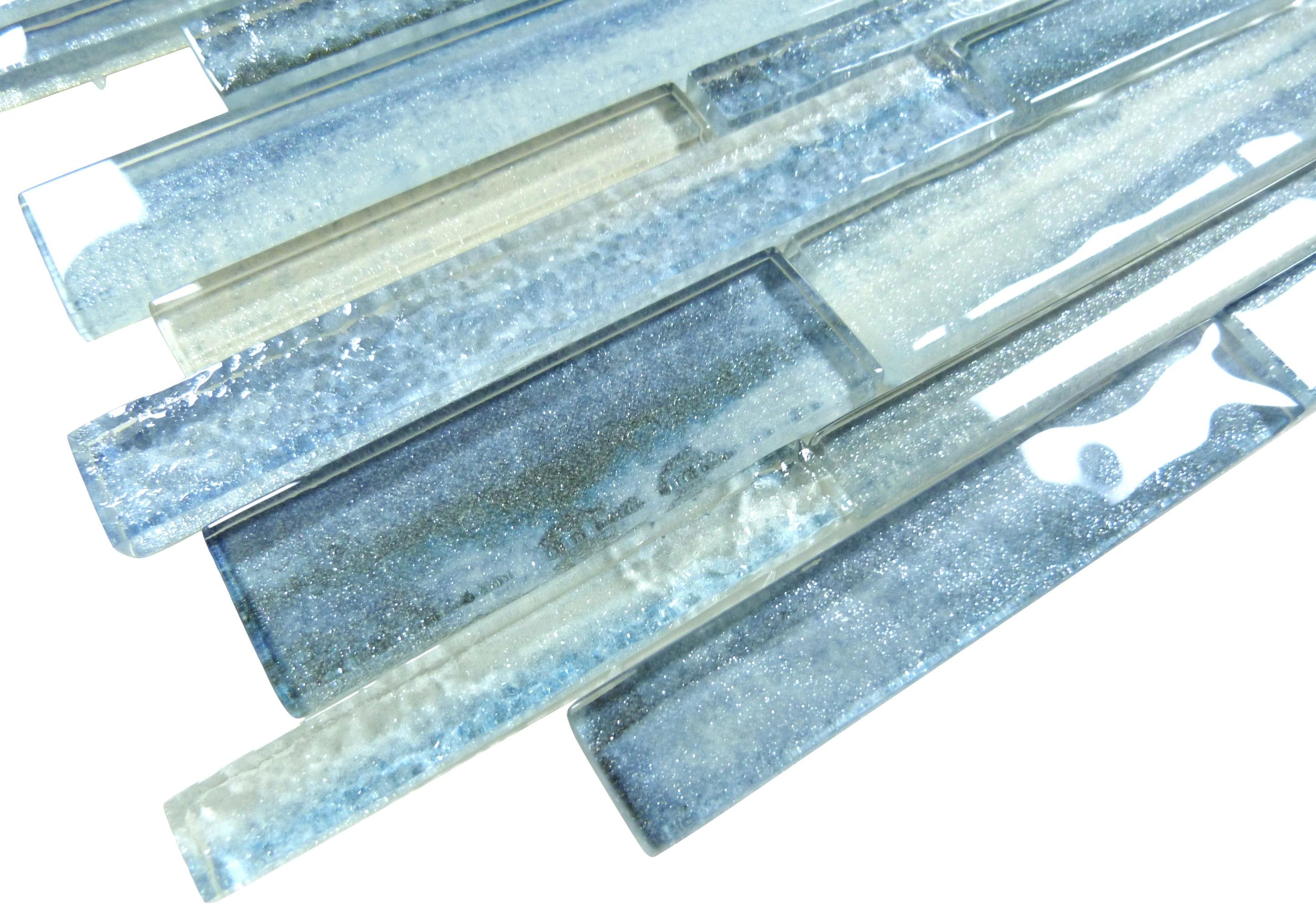 Coastal Sands Tidal Blue Glossy Glass Tile | Oasis Tile