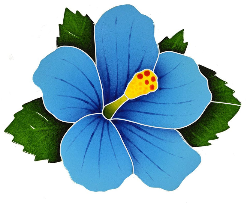 Hibiscus Blue 9x10 Porcelain Mosaics Pool Tile | Oasis Tile