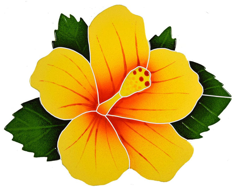 Hibiscus Yellow 9x10 Porcelain Mosaics Pool Tile | Oasis Tile