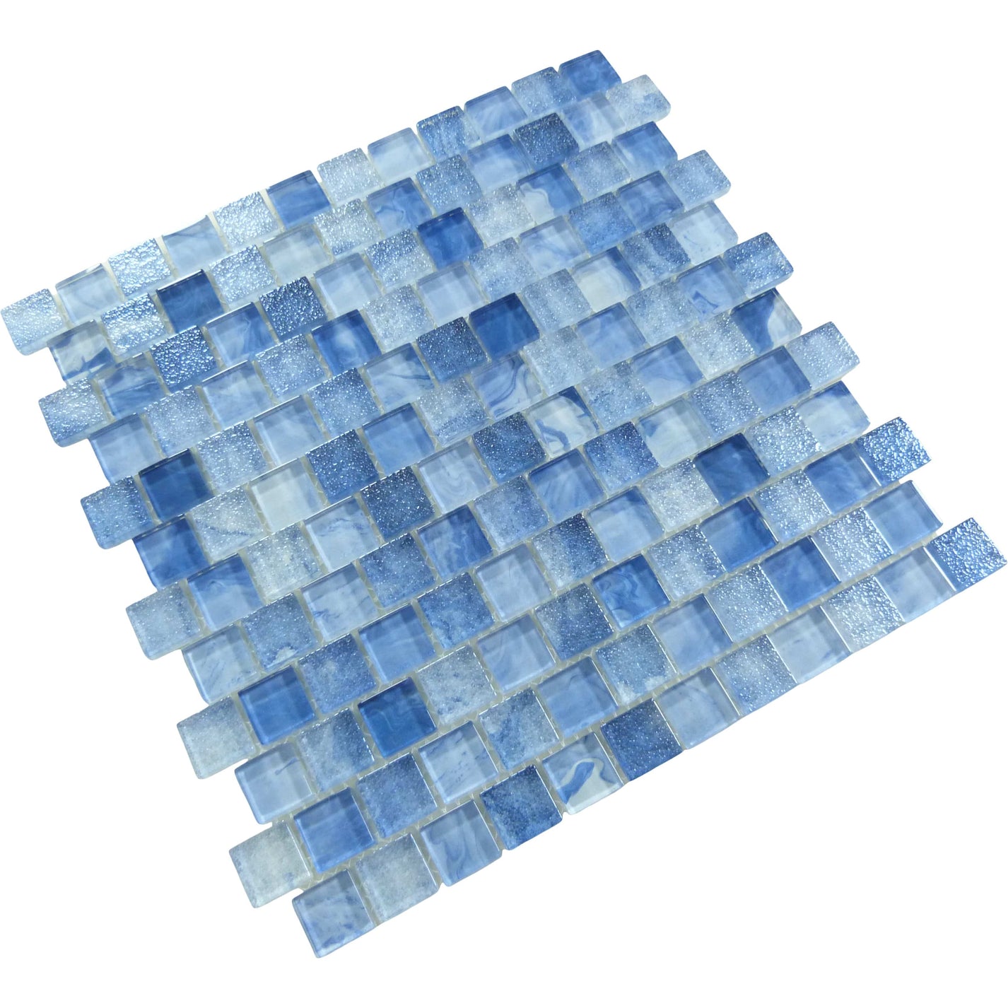 Lapis Blue 1x1 Offset Glass Tile | Oasis Tile