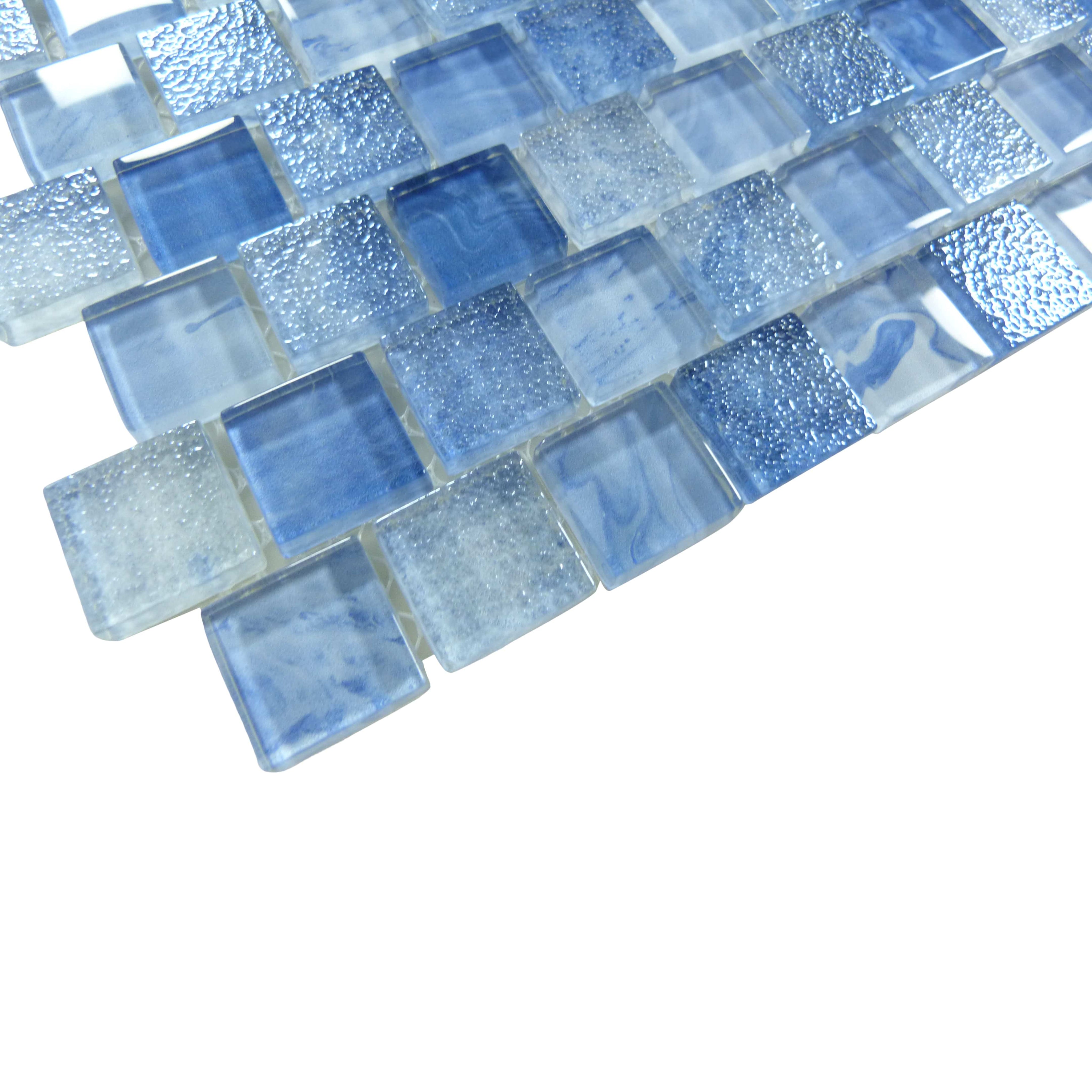 Lapis Blue 1x1 Offset Glass Tile | Oasis Tile
